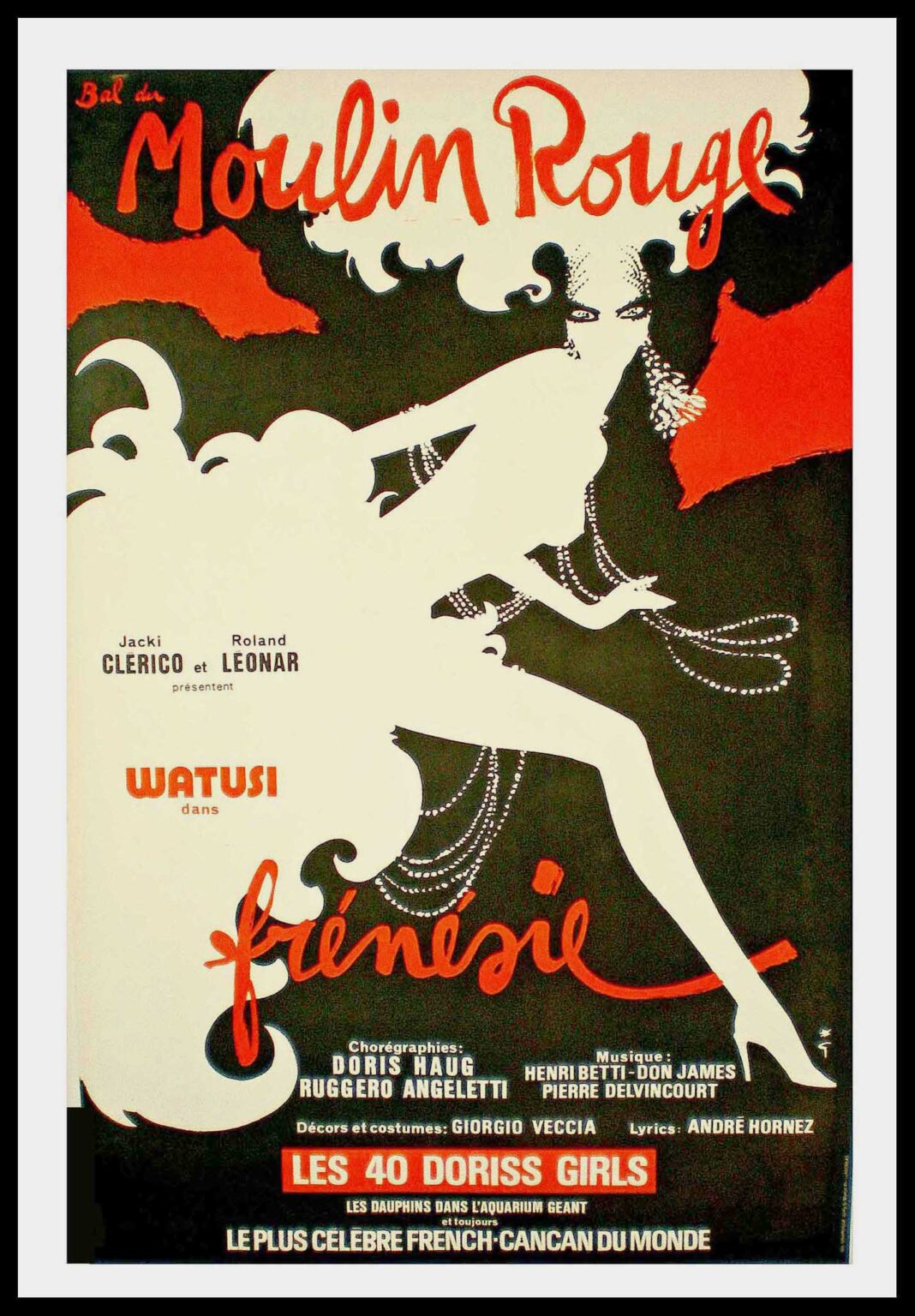Original vintage poster Music-Hall, Moulin Rouge Frénésie - Paris ...